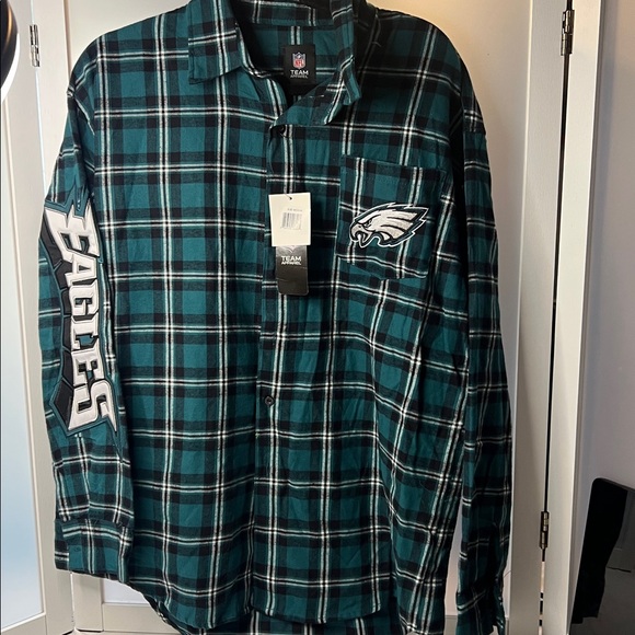 NFL | Shirts | Nfl Eagles Flannel Shirt M New With Tags | Poshmark